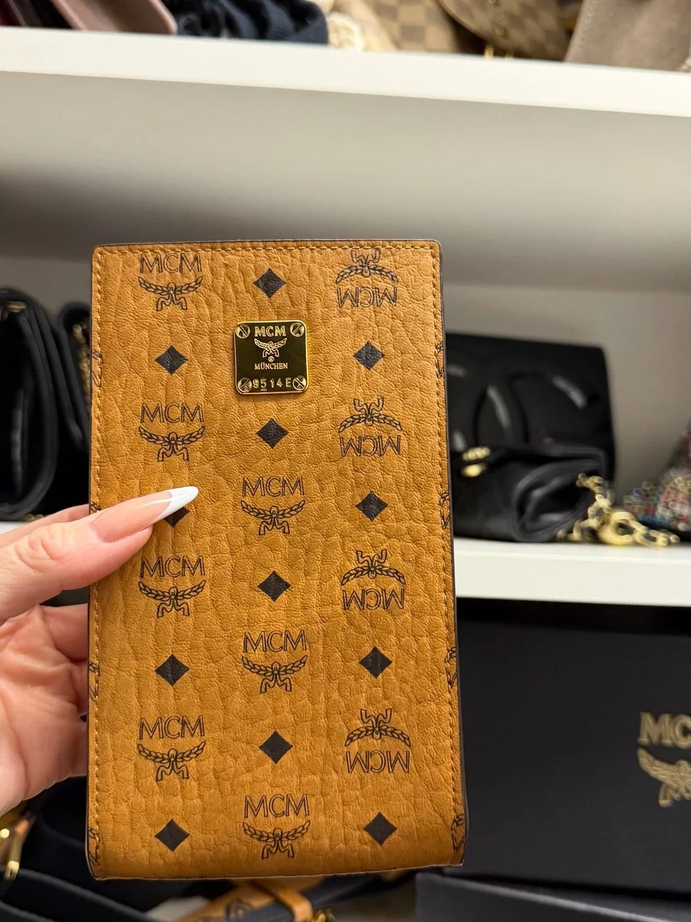 MCM | Bags | Mcm Crossbody Phone Card Case In Visetos Original With ...